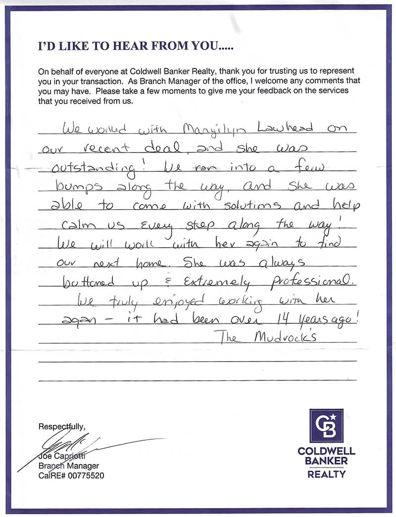 Client Recommendations – The Lawhead Team